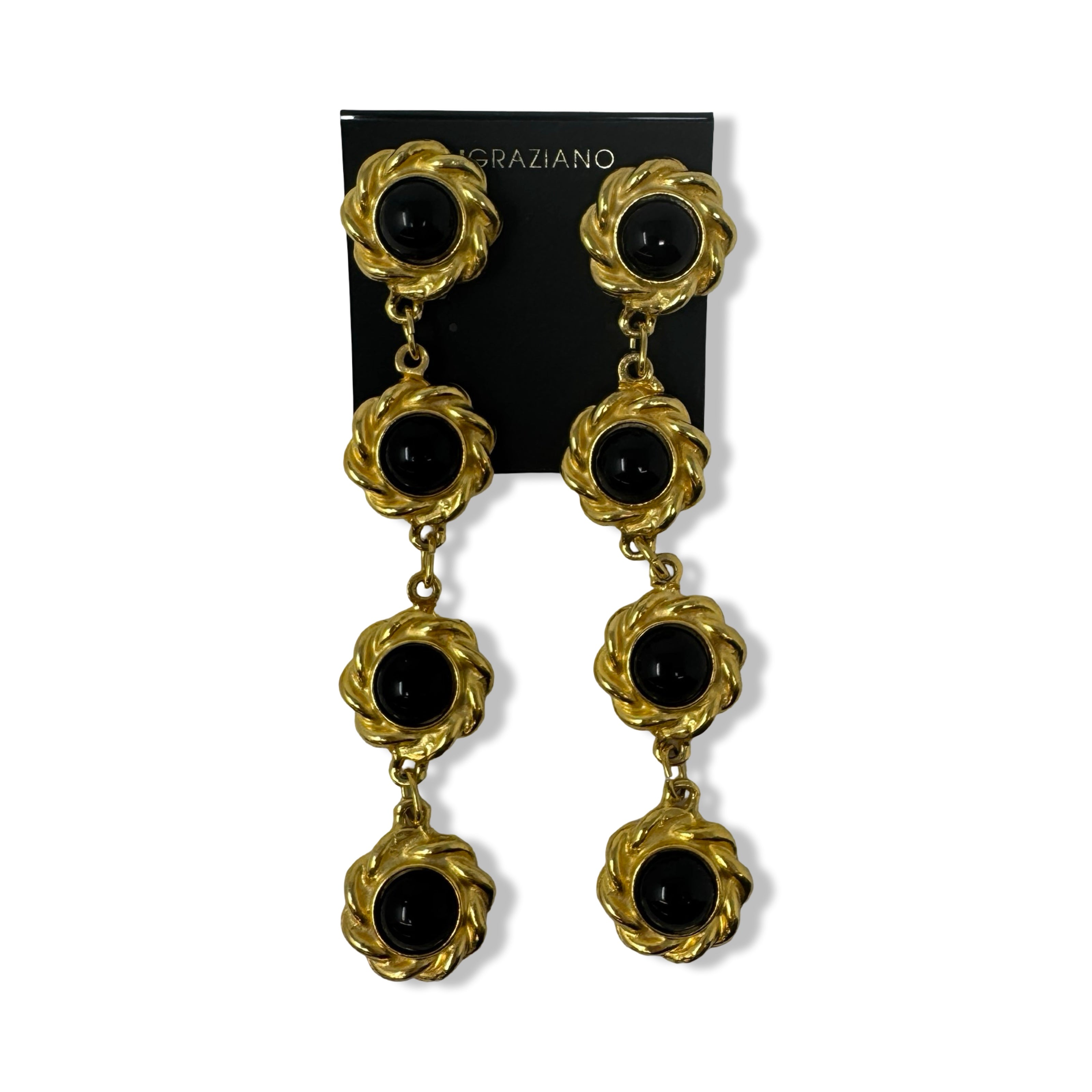Rj Graziano Black Earrings Fringe